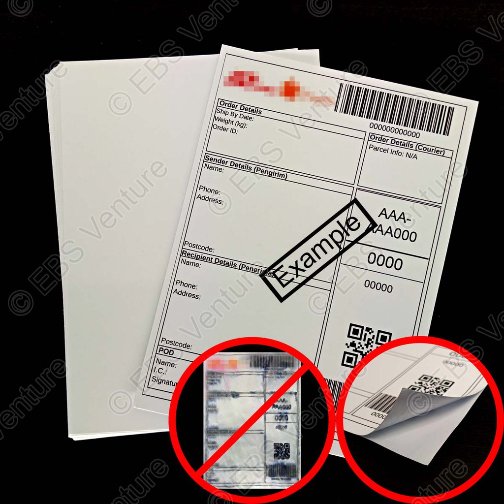 Inkjet Glossy Blank Sticker/Label Paper , A5 A6 Water Anti Smear Fast ...