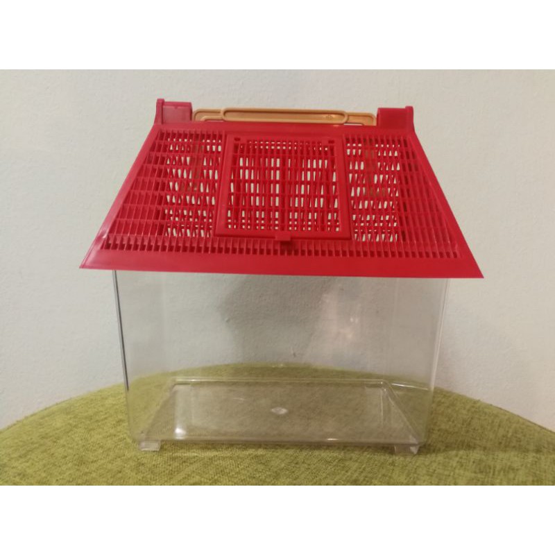 Betta Fish Aquarium tank House shape design small pet home tank ikan ...