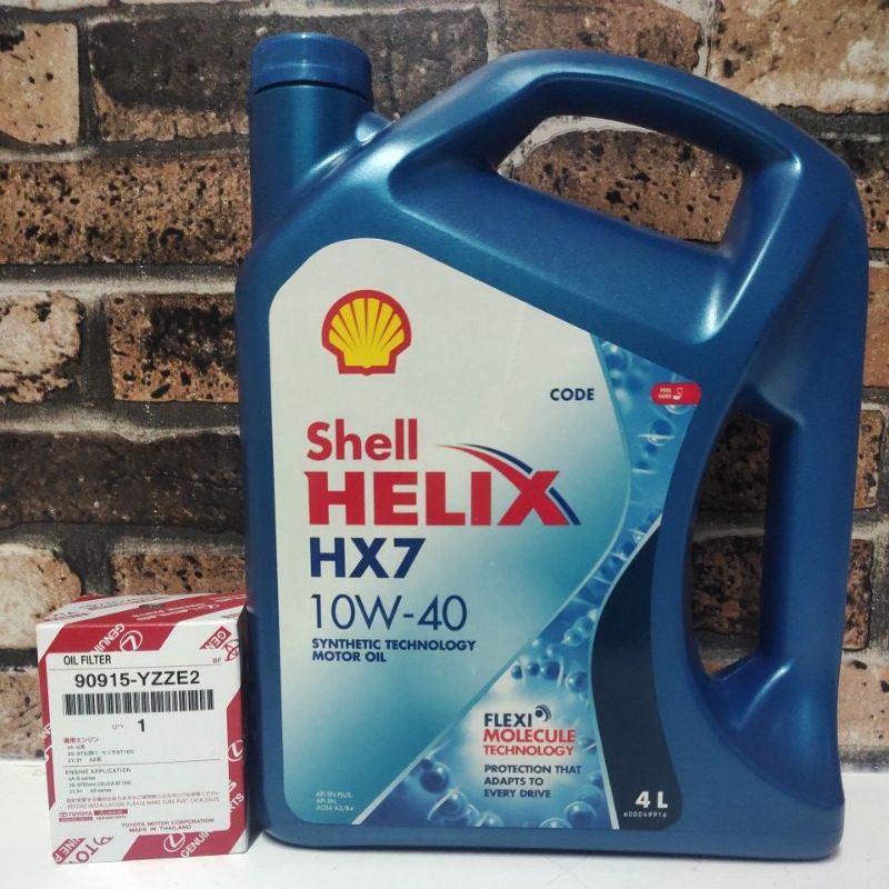 Shell Helix ULTRA 5W40 FULLY / HX7 10W-40 Semi Synthetic Engine Oil 4L ...