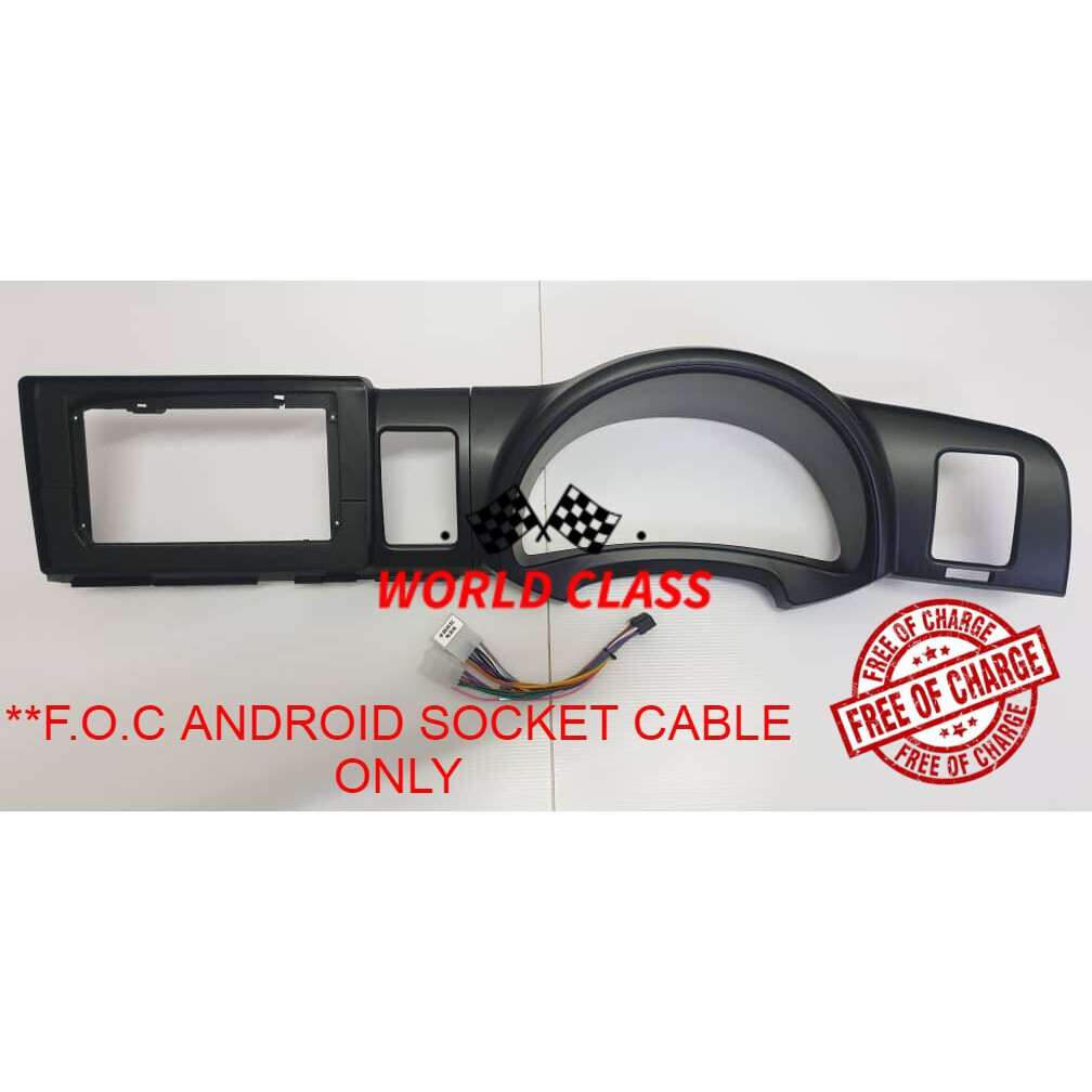 TOYOTA WISH 2003-2008 (FULL PANEL) 10" ANDROID CASING ROUND (FREE PLUG ...