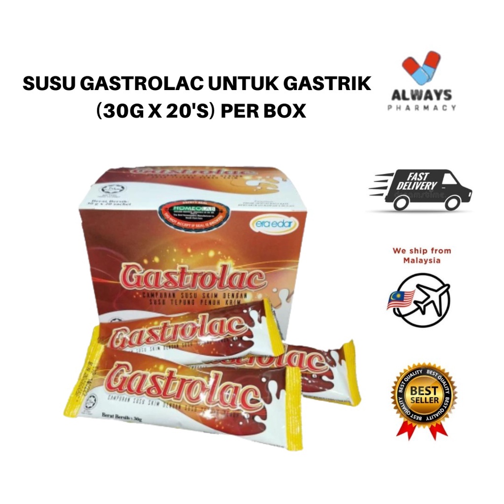 SUSU GASTROLAC UNTUK GASTRIK & KEMBUNG PERUT (BOX OF 20 SACHETS ...