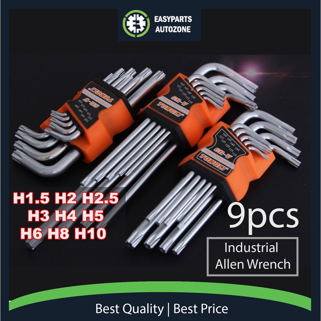 Autozone 9pcs Torx Star Allen Key EXTRA LONG Allen Key Set Long Wrench Tools Set Shopee Malaysia