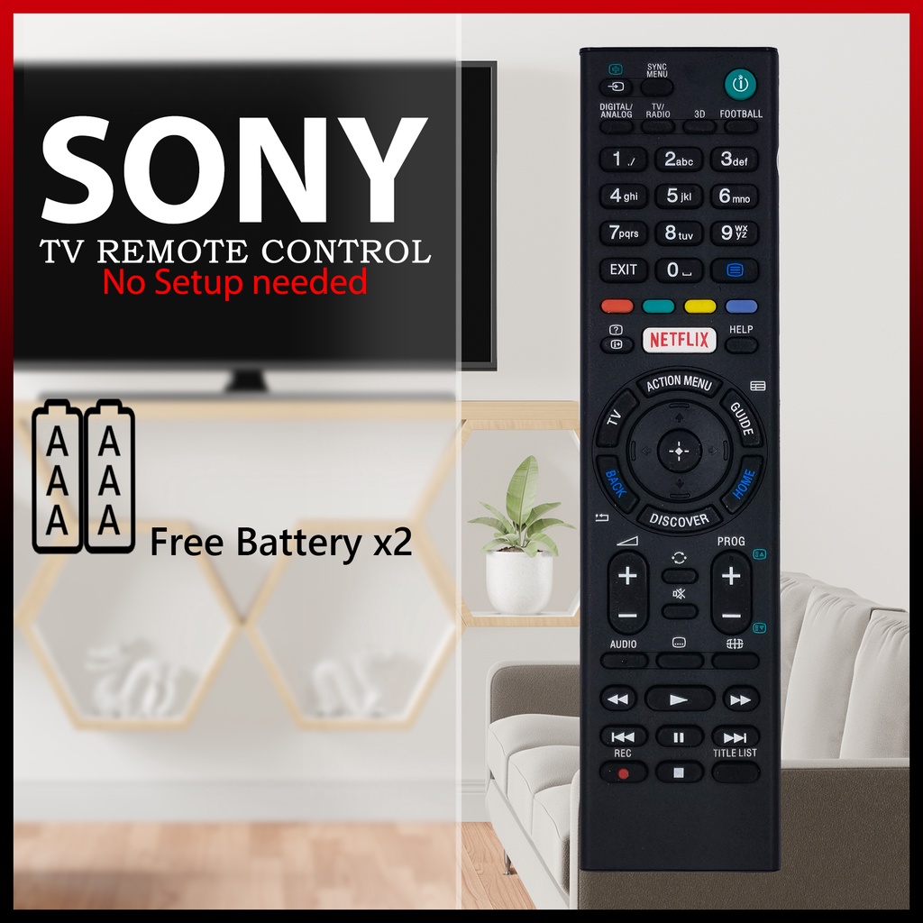 SONY Netflix Youtube Smart LED TV Remote Control For Replacement Free ...