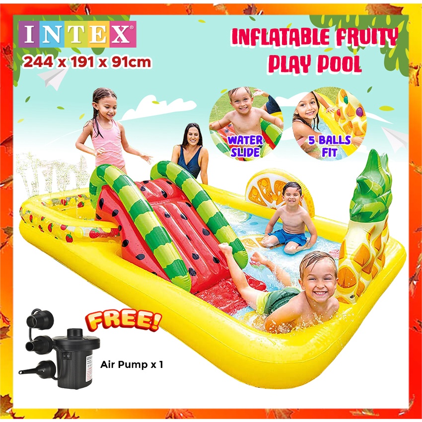 INTEX 57158 Theme Fun Fruity Inflatable Play Center Children Swimming ...