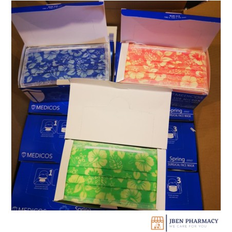 MEDICOS 4 PLY SURGICAL MASK Bunga Raya Series | Shopee Malaysia