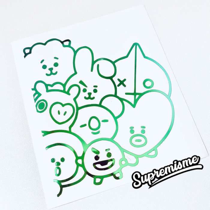 Bts Army 5 Hologram Stickers, BTS21 series stickers for Laptops ...