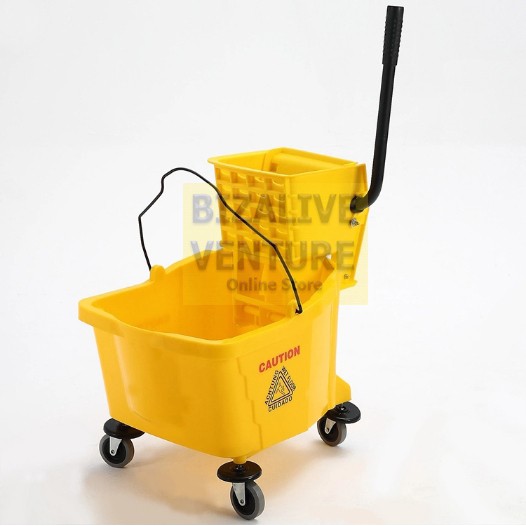 36Lt Mop Cart & 32Lt Mop Cart | Mop Bucket | Yellow Mopping Pail | Mop ...