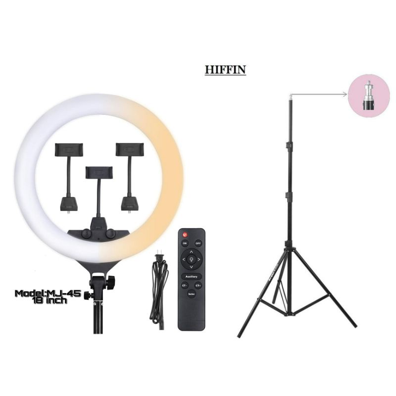 22 inch ring light Video 56cm LED Dimmable Studio Ring Lamp Photography ...