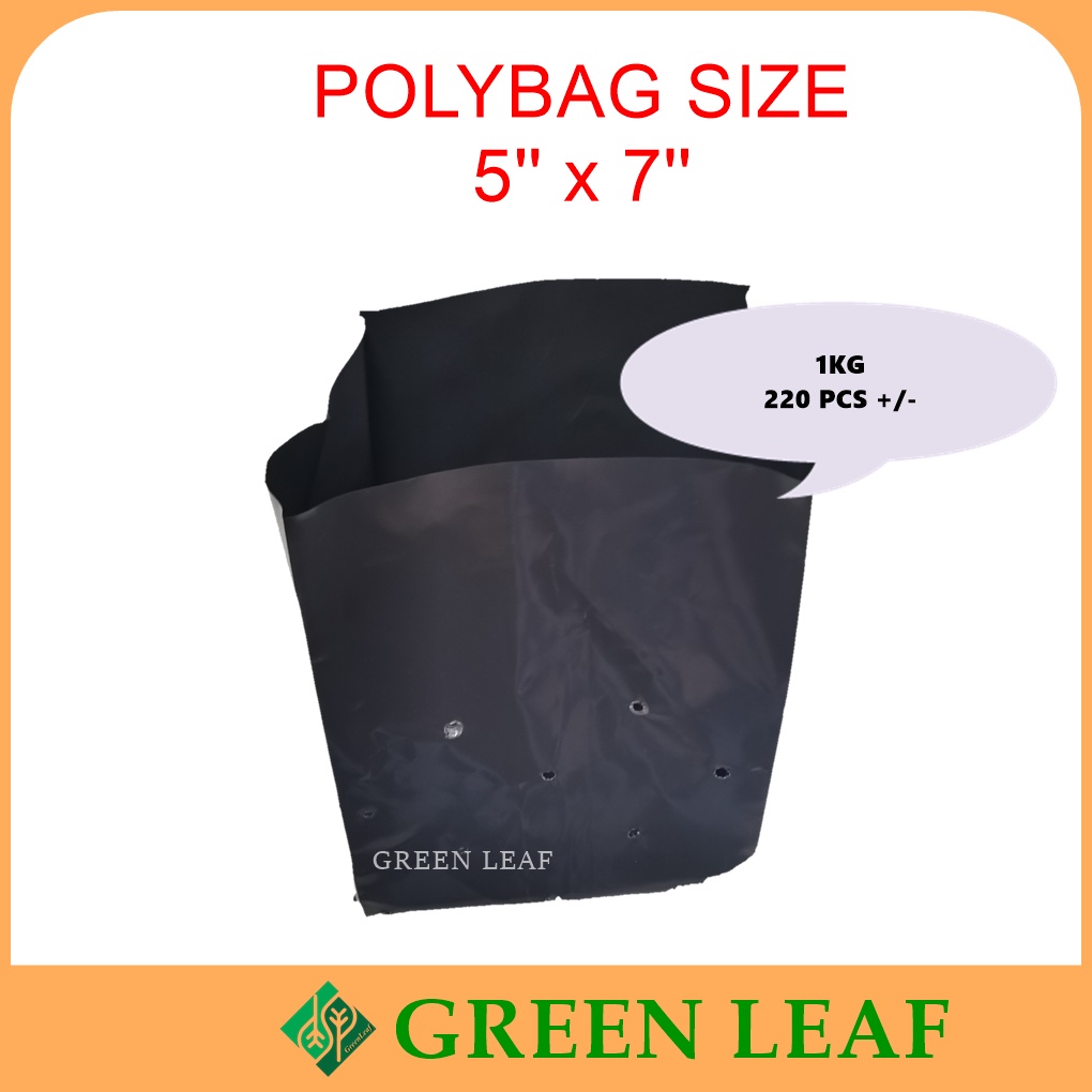 (1KG 5''x7'') Polybag Tebal UV Hitam Polibag Tebal Poly Bag Fertigasi ...