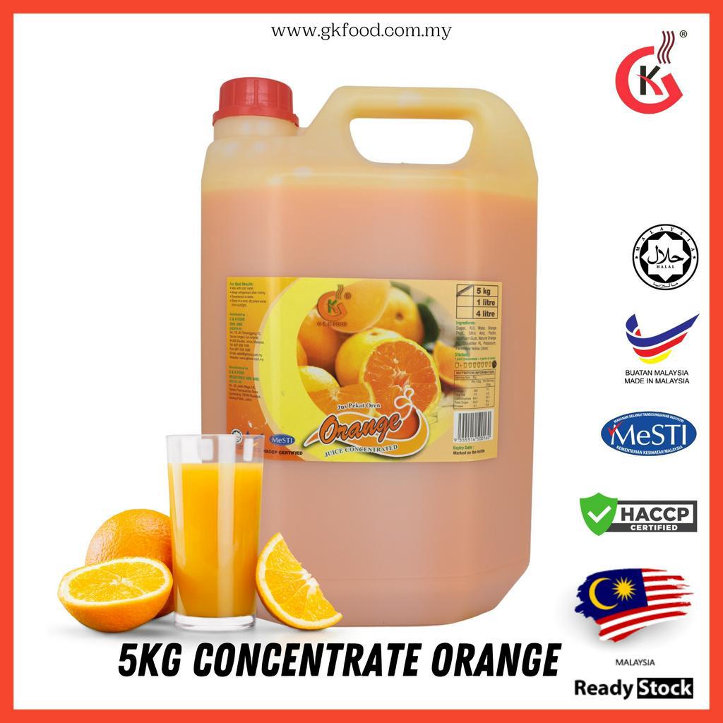 G&K 1:8 Concentrate Orange Juice 5kg(4L) | Jus Oren Pekat Halal | air ...