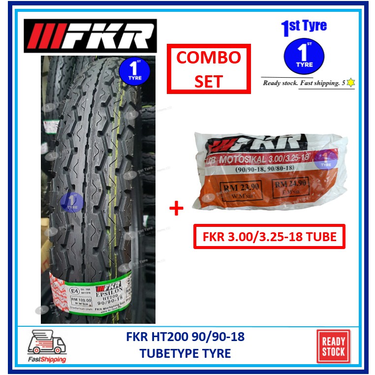 *COMBO SET*FKR MOTORCYCLE TYRE COMBO! HT100, HT200 TUBETYPE WITH FKR ...