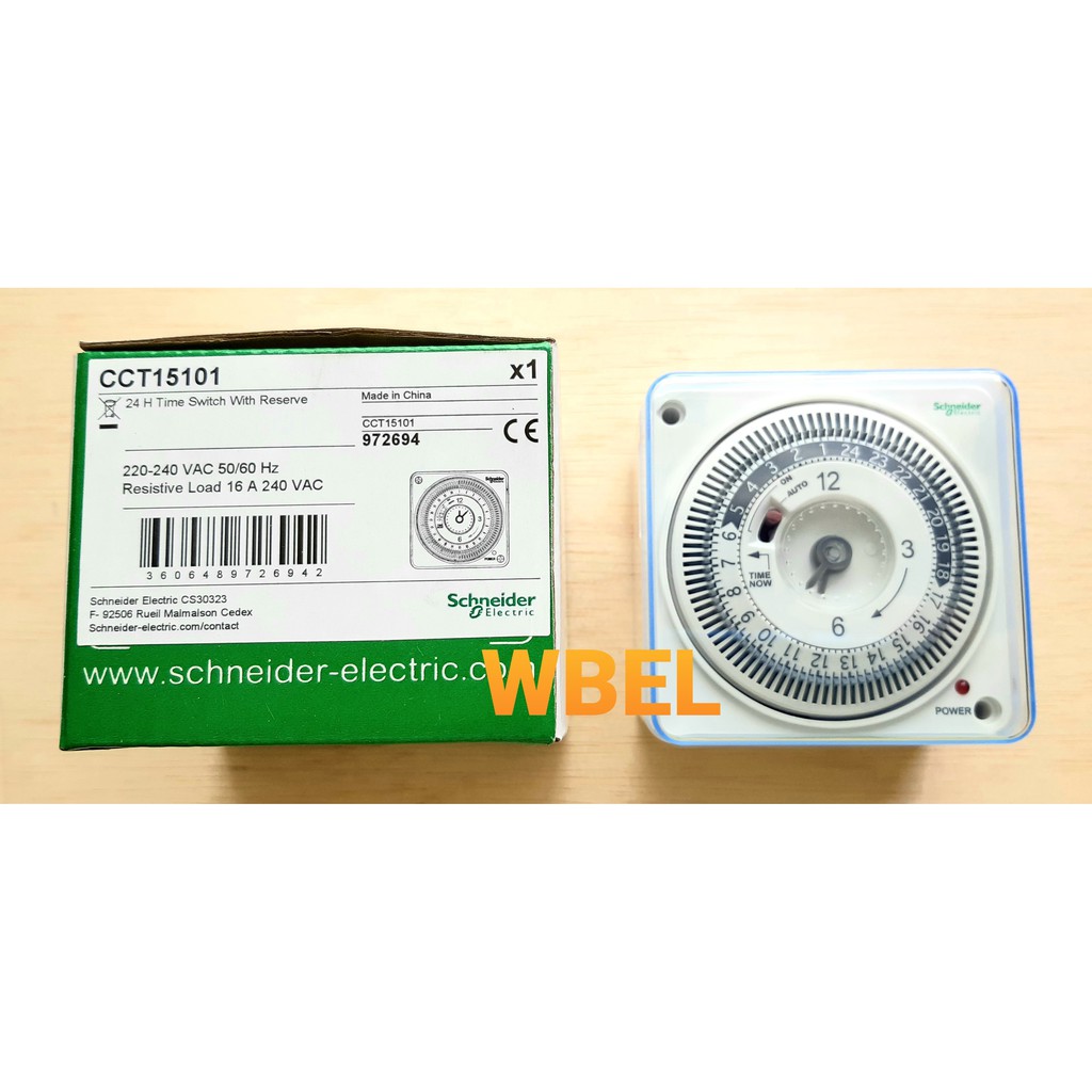 SCHNEIDER SURFACE / DIN MOUNT 24 H TIMER SWITCH WITH REVERSE (CCT15101 ...