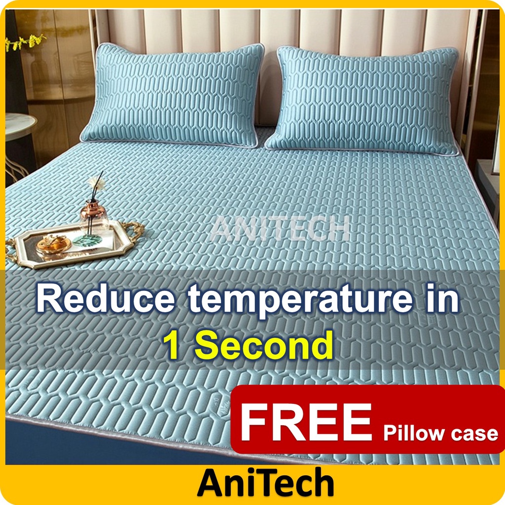 Nano Cool mattress 凉凉垫【免费枕头套】 Cooling Bed sheet 床单 Tencel ice silk ...