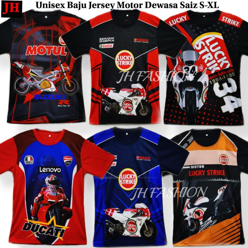 🔥READY STOCK 🔥BAJU JERSEY MOTOR DEWASA ADULT JERSEY MOTOR SAIZ S-XL ...