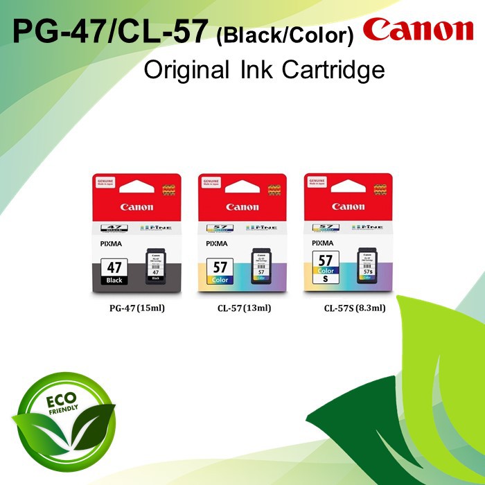 Canon PG-47/CL-57 Series Original Ink Cartridge (PG-47, CL-57, CL-57S ...