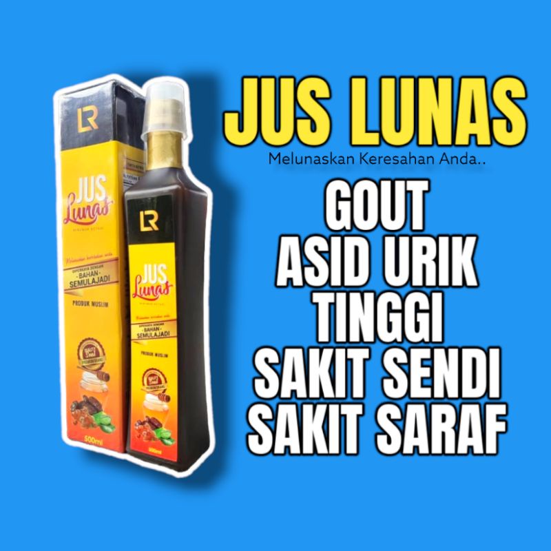 JUS LUNAS SAKIT GOUT ASID URIK TINGGI SAKIT SENDI SAKIT SARAF 535ML ...