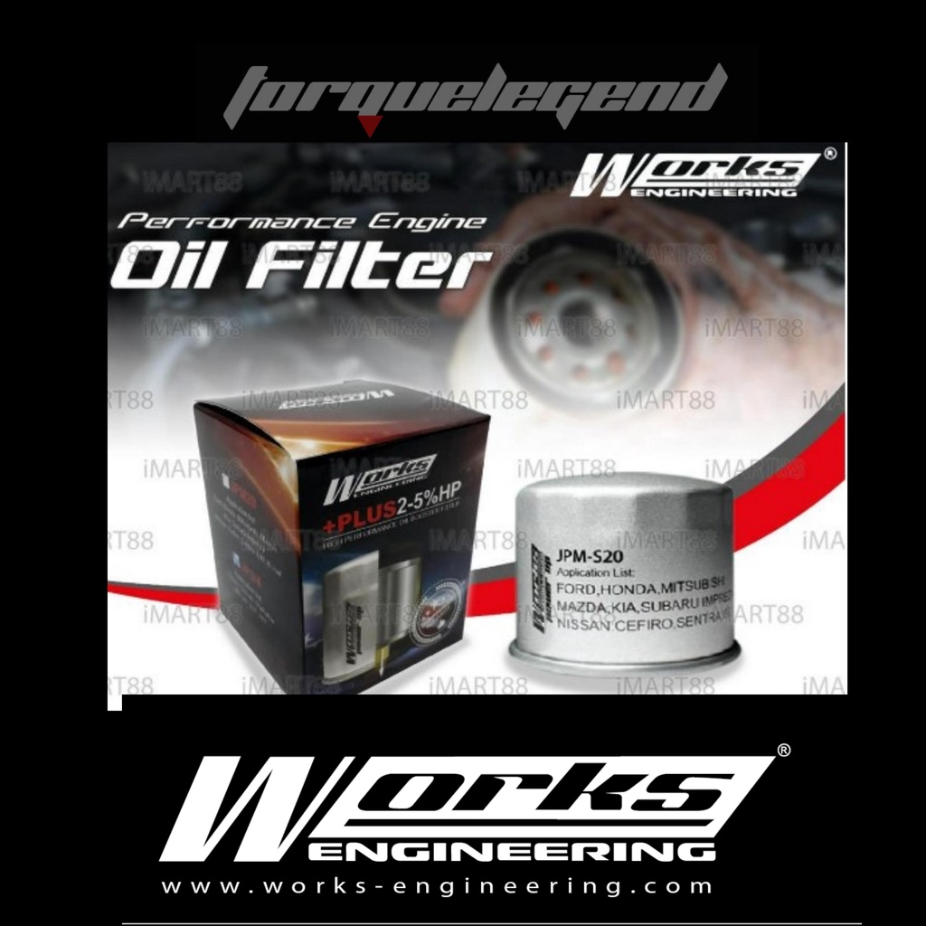 Works Engineering Performance Engine Oil Filter (JPM 20,JPM S20,JPM 3/4,JPM S3/4,EURO 3/4 ...