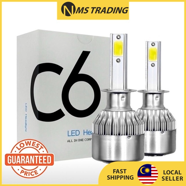 C6 Original Headlight LED H1 H3 H4 H7 H8 H11 9005 9006 Fog Light Bulb ...