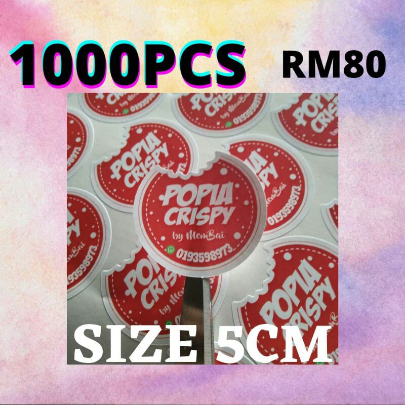 STICKER PRODUK (Design sendiri) | Shopee Malaysia