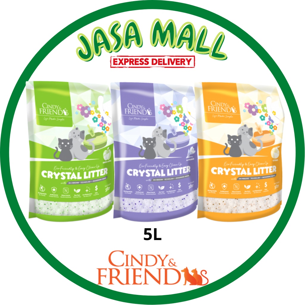 Cindy and Friends Crystal Litter Pasir Kucing / Cat litter - 5L ...