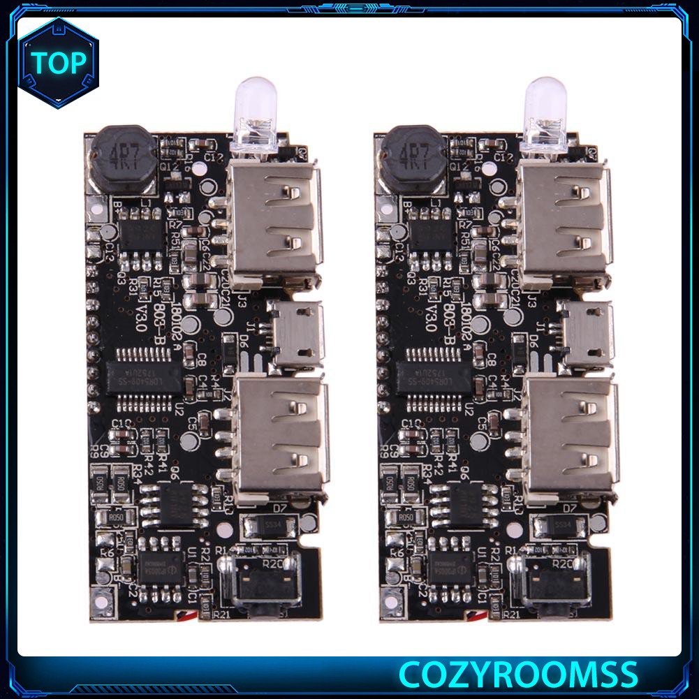 [cozy] Dual USB 5V 1A 2.1A Power Bank 18650 Battery Charger PCB Module Board | Shopee Malaysia