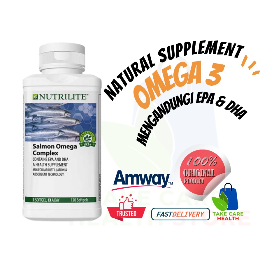 🎁READY STOCK🔥Amway Nutrilite Salmon Omega Complex (Trial 30 Softgels ...