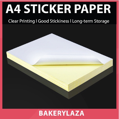 A4 Sticker Paper Glossy Matte Inkjet Laser Printing Adhesive Office ...