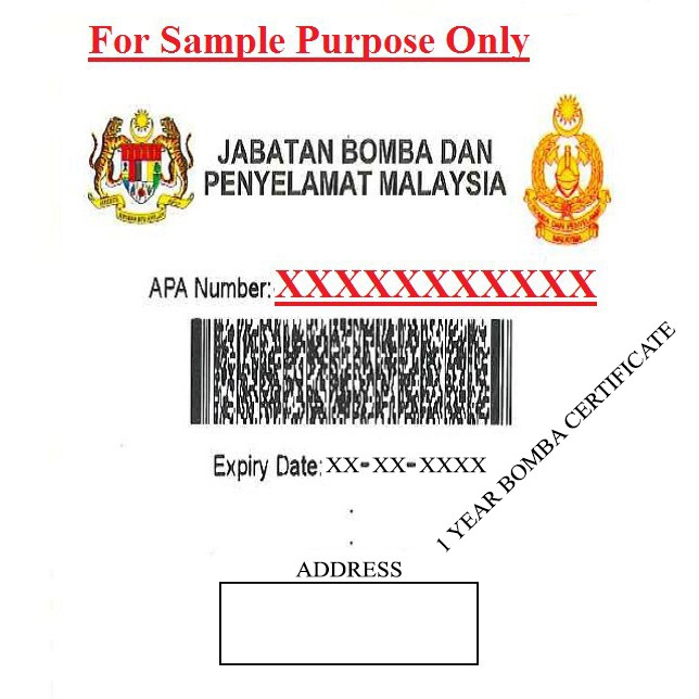 [Pre Order] Bomba Certificate for Fire Extinguisher / Sijil Bomba Alat ...