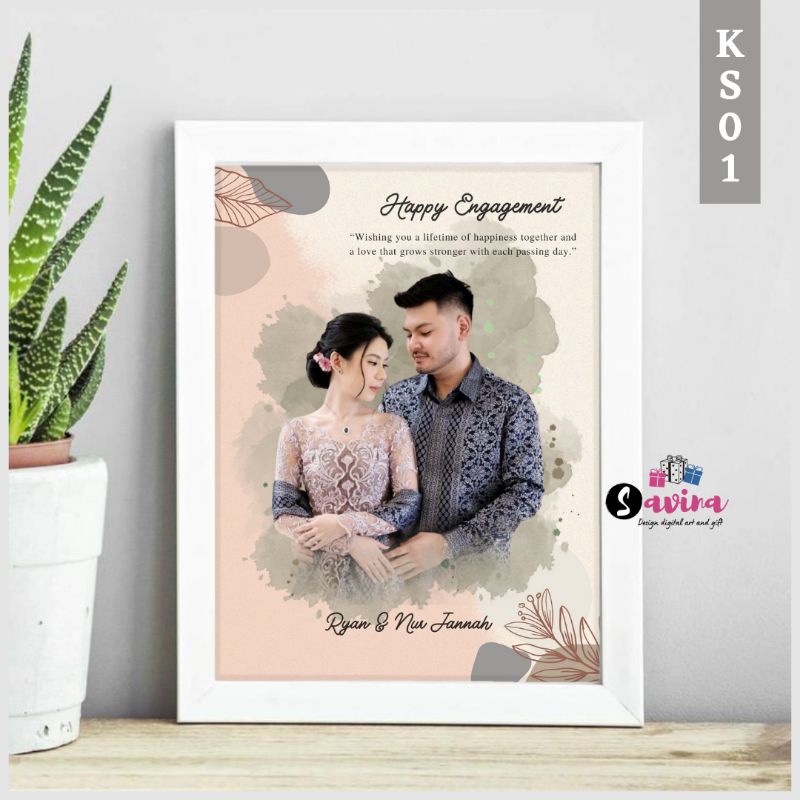 Art 5R & 8R Frame Print Design For Graduation, wedding, anniversary ...
