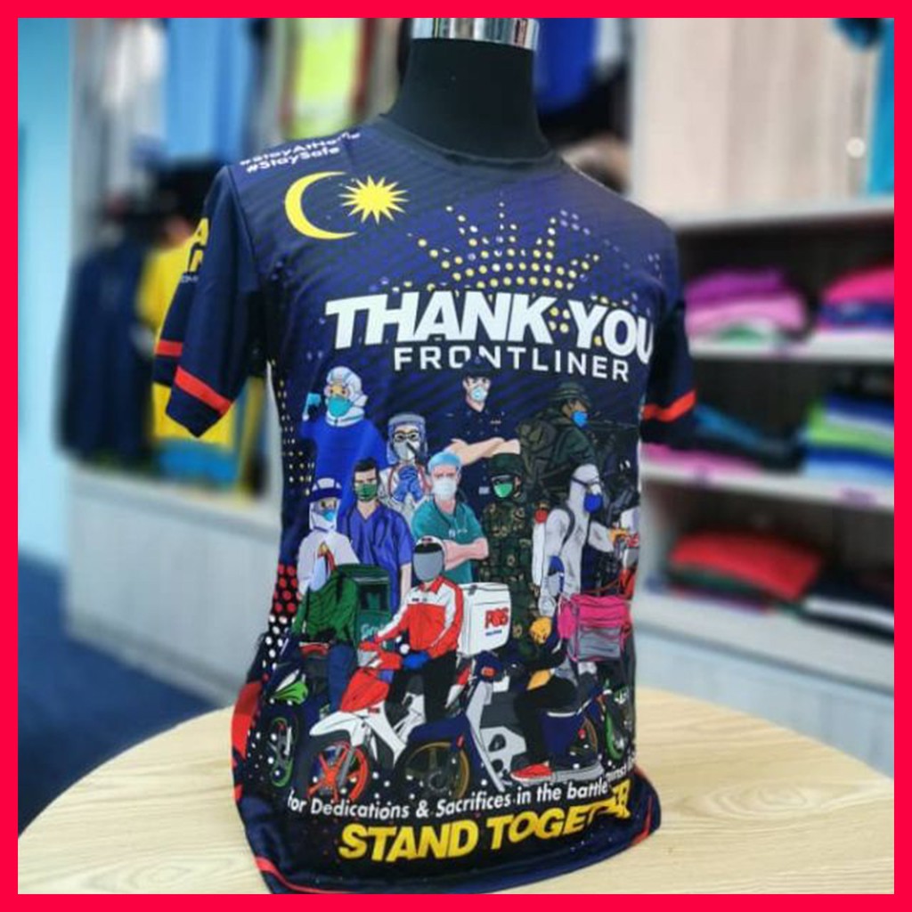 TSHIRT VIRAL EDISI TSHIRT FRONTLINER COVID 19 | Shopee Malaysia