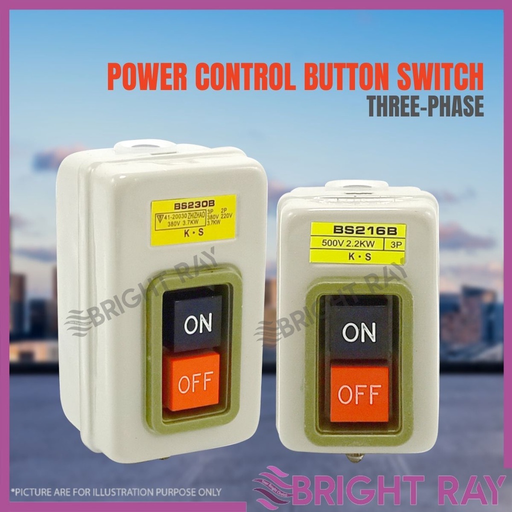 BS216B / BS230B Power Control Push Button Switch Three-Phase Motor ...