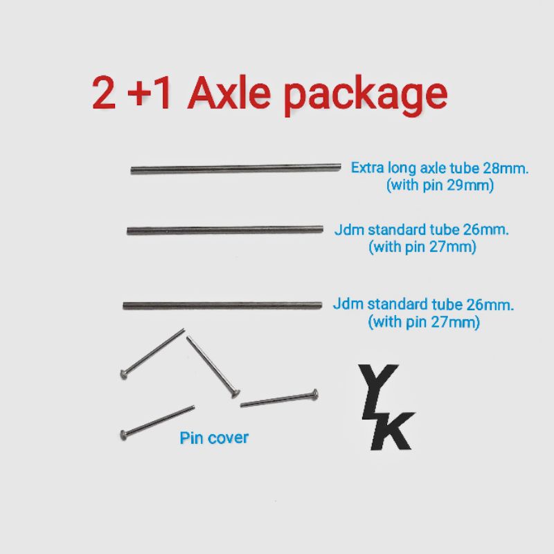 1/64 diecast rim axle come with 3 tube (1 or 5 set pack) adjustable ...