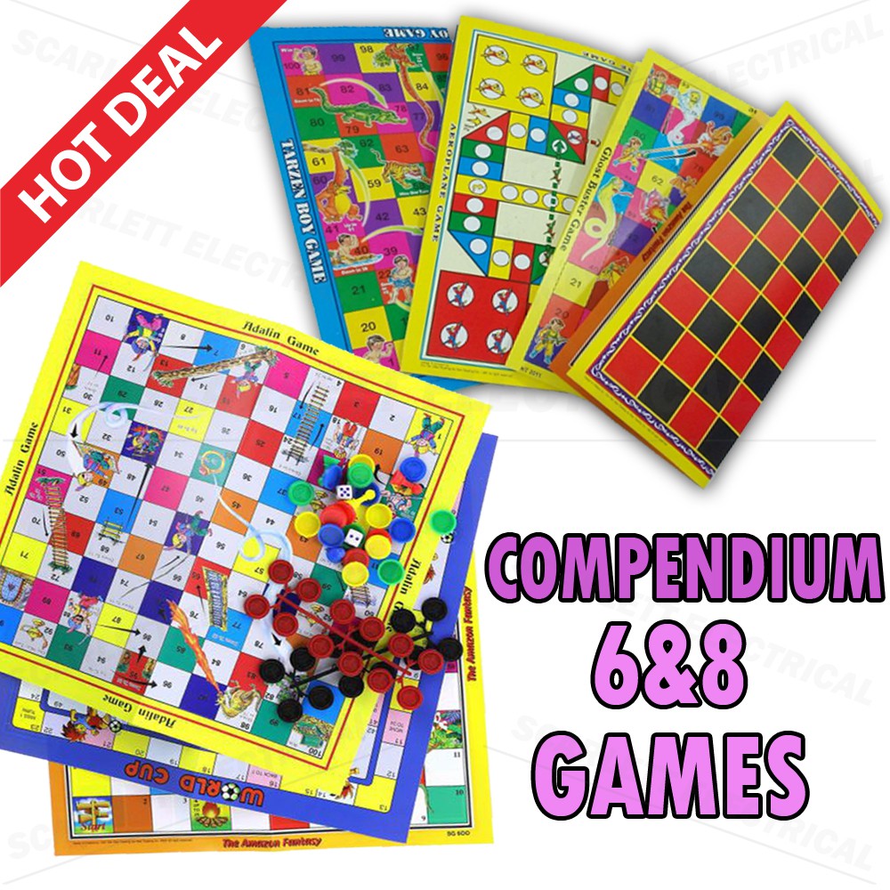 Compendium of 6 Games (HT 6000) & 8 Games (HT 8000) Draughts/Aeroplane ...