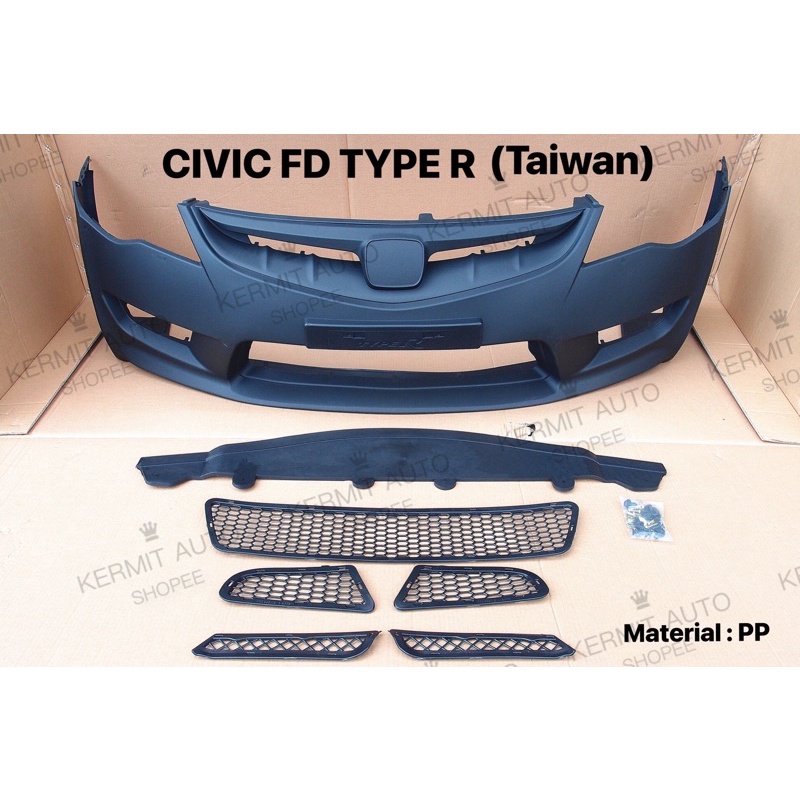 HONDA CIVIC FD FD2R TYPE R FRONT BUMPER Made in Taiwan | Shopee Malaysia