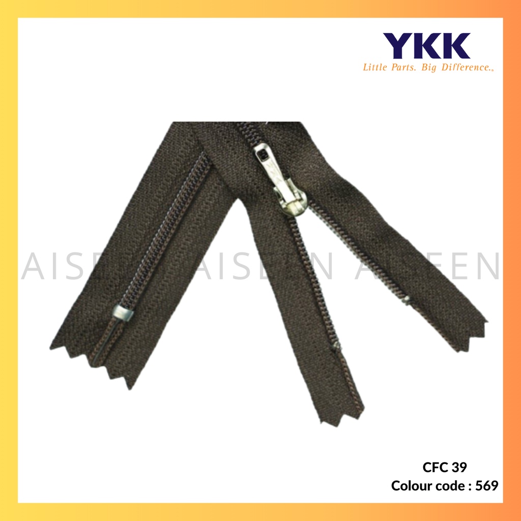 🎀 8" INCH / 10" INCH /12" INCH YKK Branded Zip (Zip Kain Jenama YKK) (CFC39 Code 501, 561-580 ...