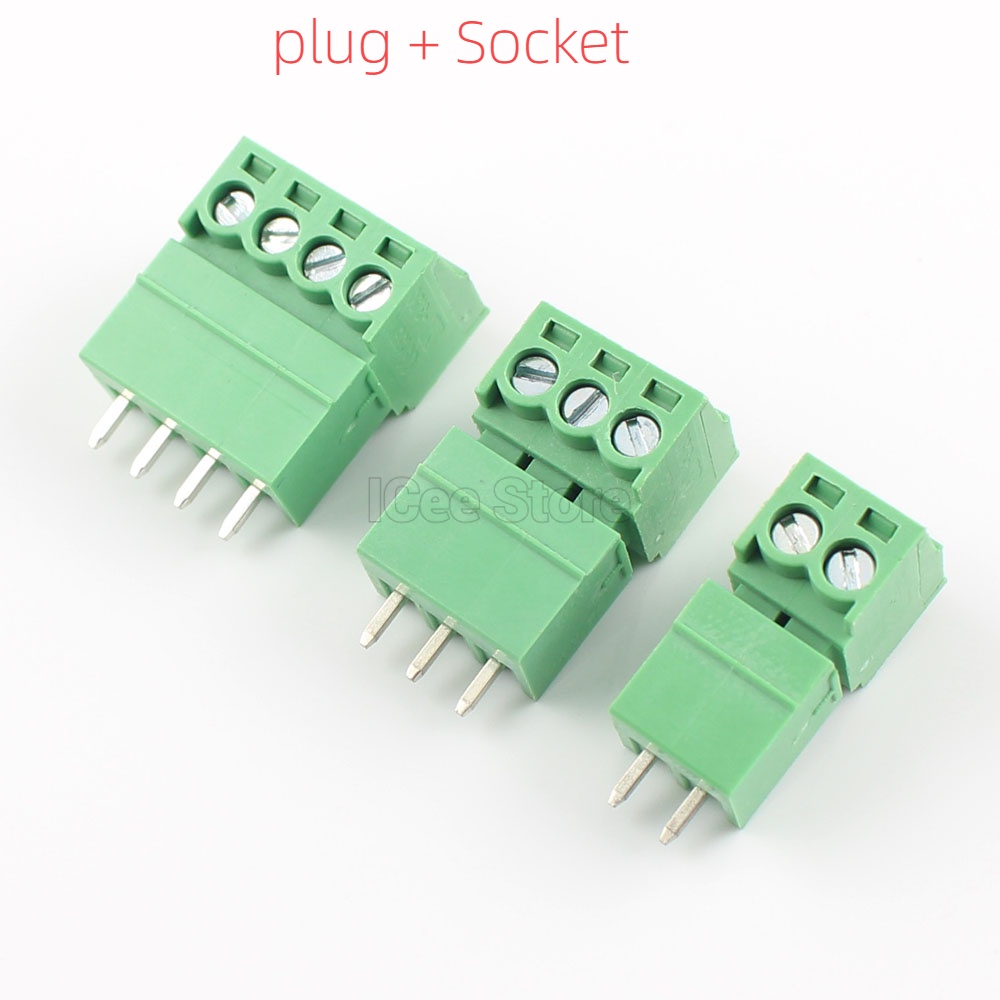 5Pair 15EDG 3.81mm PCB Screw Terminal Block Connector KF2EDG Horizontal Socket Plug 2P 3P 4P 5P ...