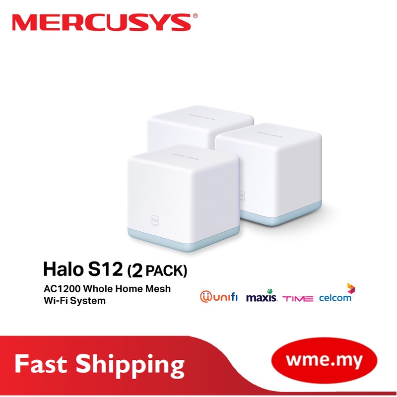 Mercusys Halo S12 (2-pack) 1200Mbps Whole Home Mesh Wi-Fi System ...