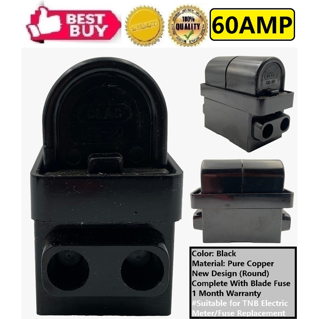 [60 AMP] - Cut Out Unit C/W Fuse (CLAC) (ROUND) | Shopee Malaysia