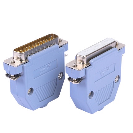 Gold Pin 25 Way Panel Mount D-sub Connector Socket RS232 RS485 DB25 ...