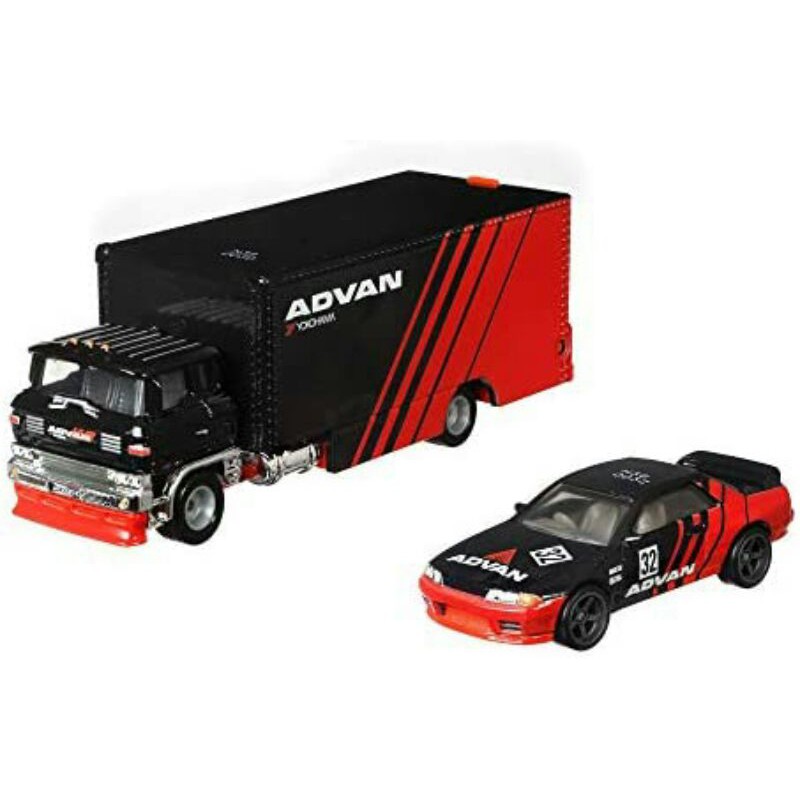 Hotwheels hot team transport K Nissan skyline r32 Sakura sprinter advan ...