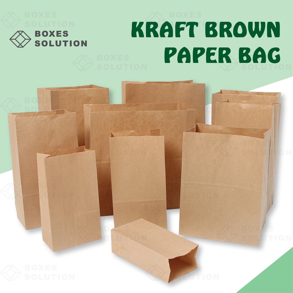 VBS READY STOCK #50pcs Craft Food Paper Bag Baking Food Packing Paper ...