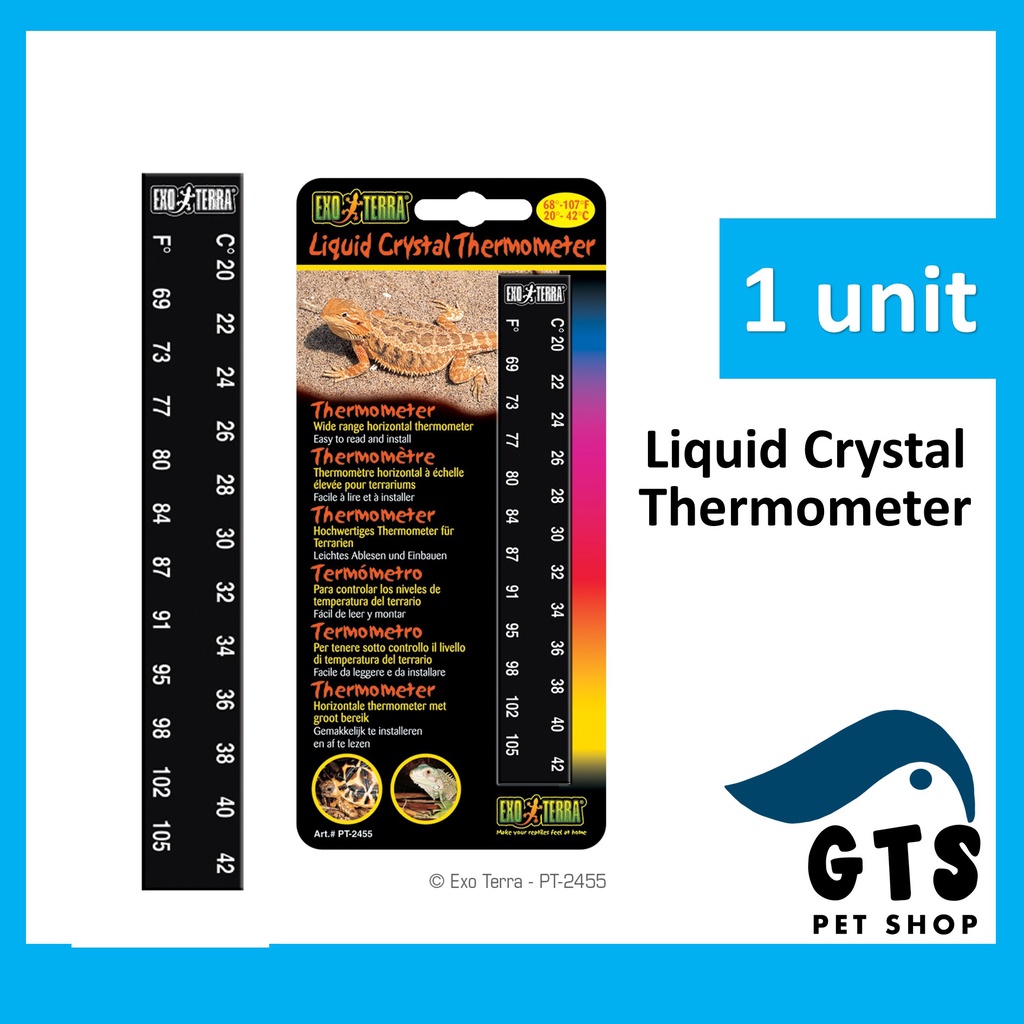 Exo Terra Liquid Crystal Thermometer / Thermometer PT2455 Terrarium ...