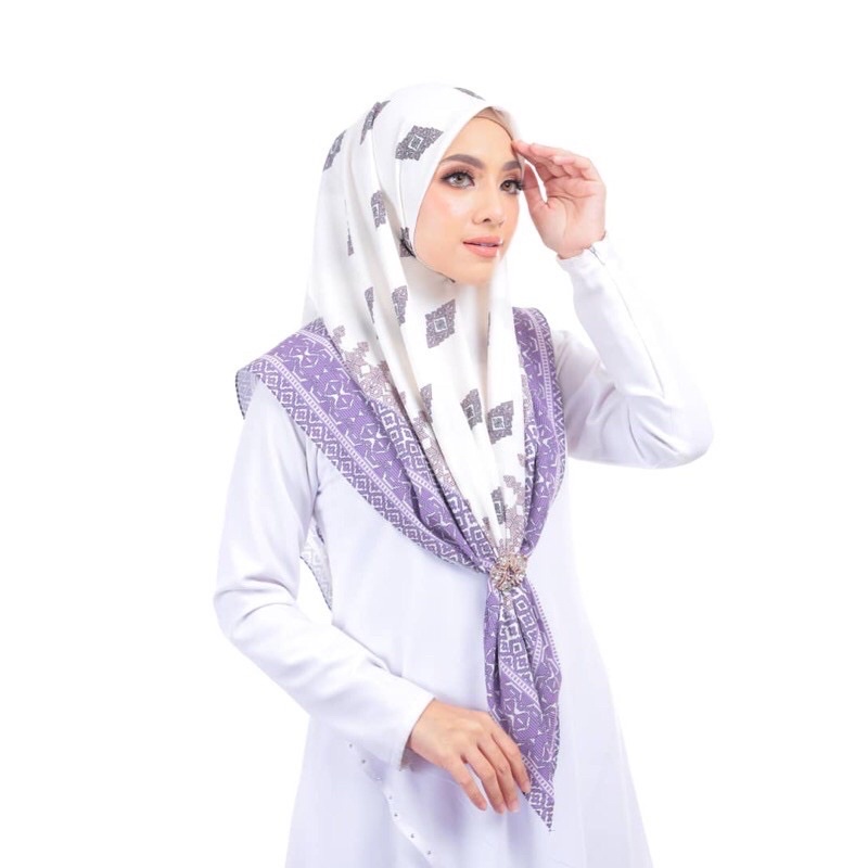 🔥BAWAL SATIN🔥 BLACK GOLD EDITION DAN SONGKET DESIGN HIJAB MUSLIMAH ...