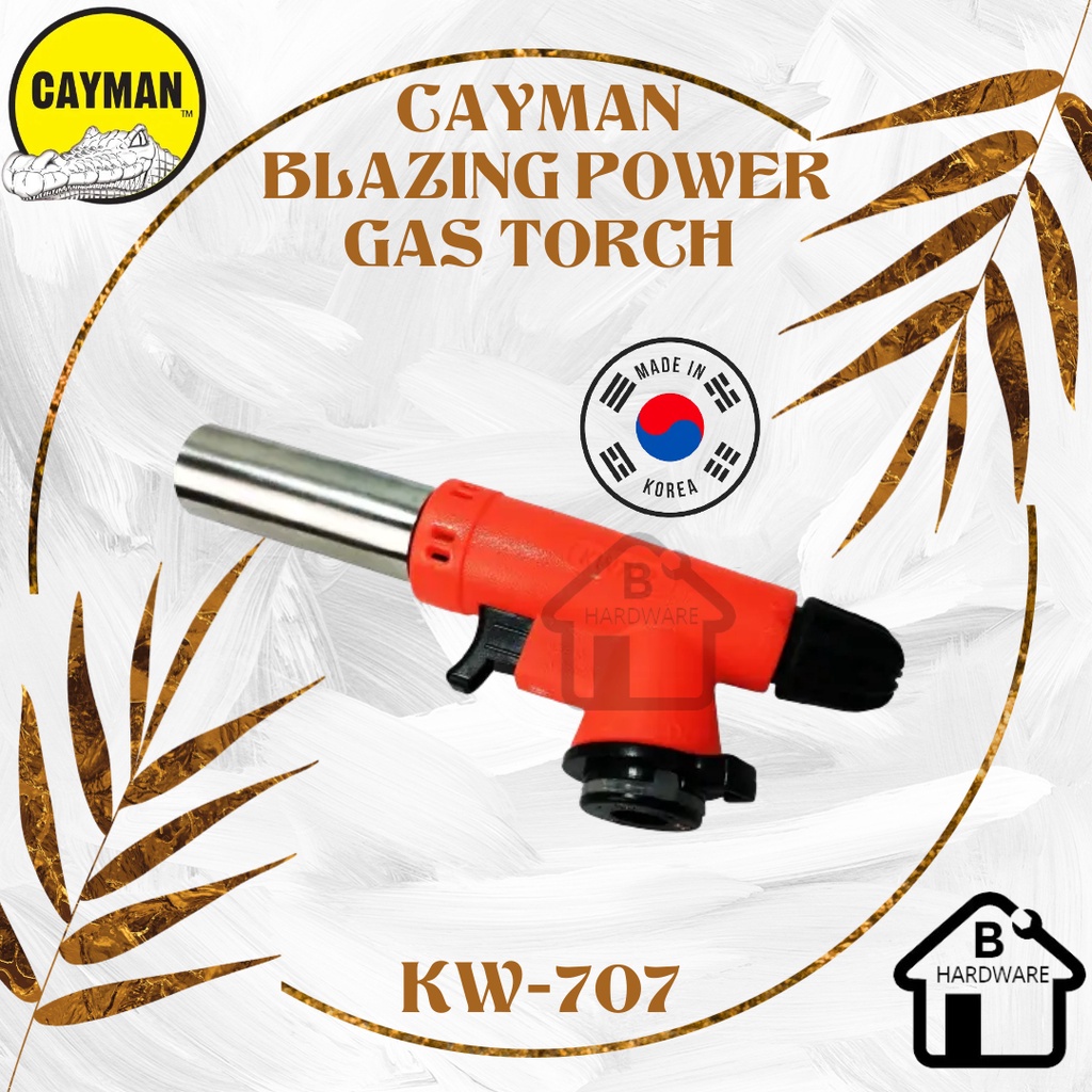 【𝗠𝗔𝗗𝗘 𝗜𝗡 𝗞𝗢𝗥𝗘𝗔】CAYMAN BLAZING POWER GAS TORCH (KW-707) | Shopee Malaysia