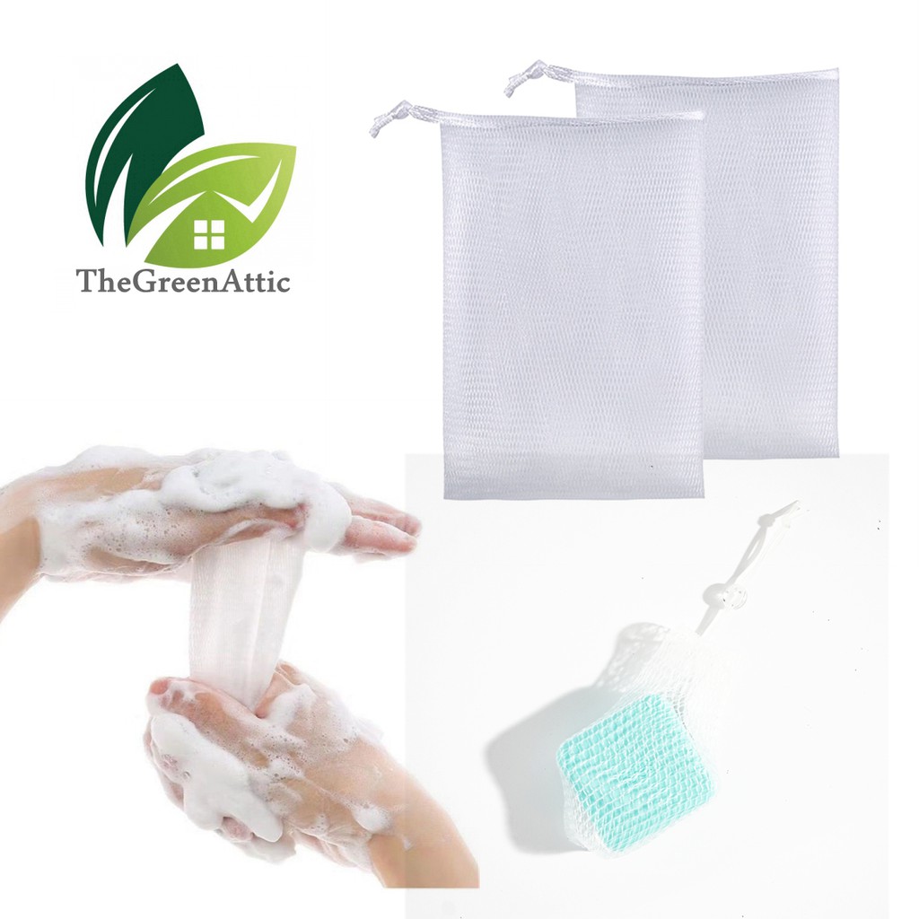 TheGreenAttic Facial Cleanser Handmade Soap Foaming Net Soap Bag Soap ...