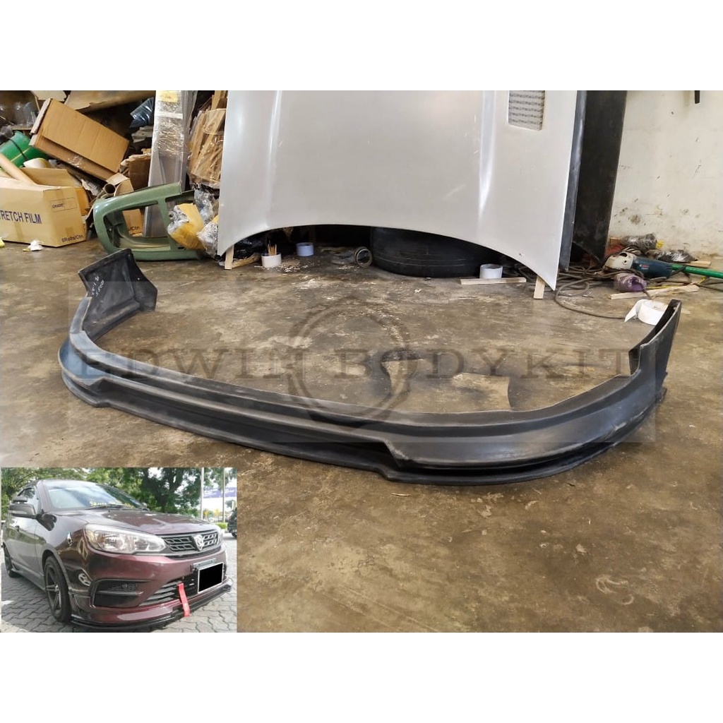 Saga VVT 2019 R3 Front Skirt Pu Bodykit Depan Skirt Lip Pu material ...