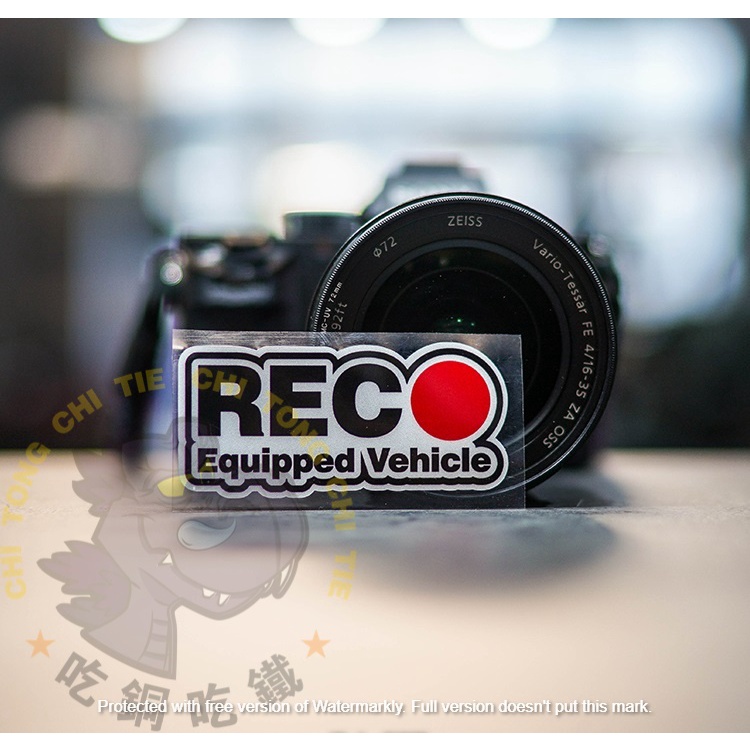 Issued Vehicle Monitoring Sticker REC Recording Warning Car Driving ...