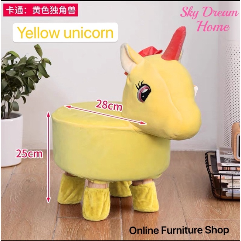 Stool Chair/ Stool Fabric Wooden Leg/ Animal Stool/ Cute Stool (Ready ...