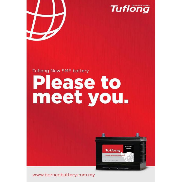 TUFLONG CAR BATTERY NS 40ZL NS60 NS70 55D23L DIN 55 DIN66L NX120-7 ...