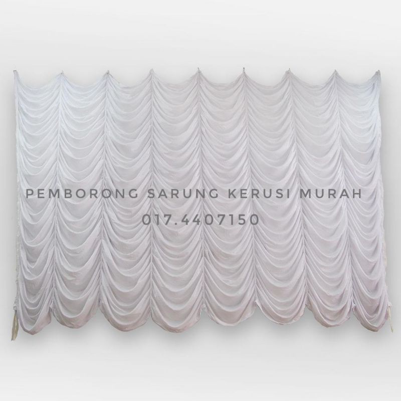 Kain Backdrop Ombak Pelamin Wedding Stage Makan Beradap Tirai Langsir ...